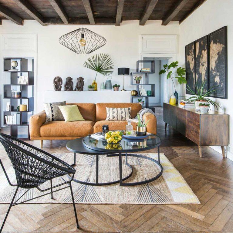 Canapé cuir marron : 22 idées déco pour le salon
