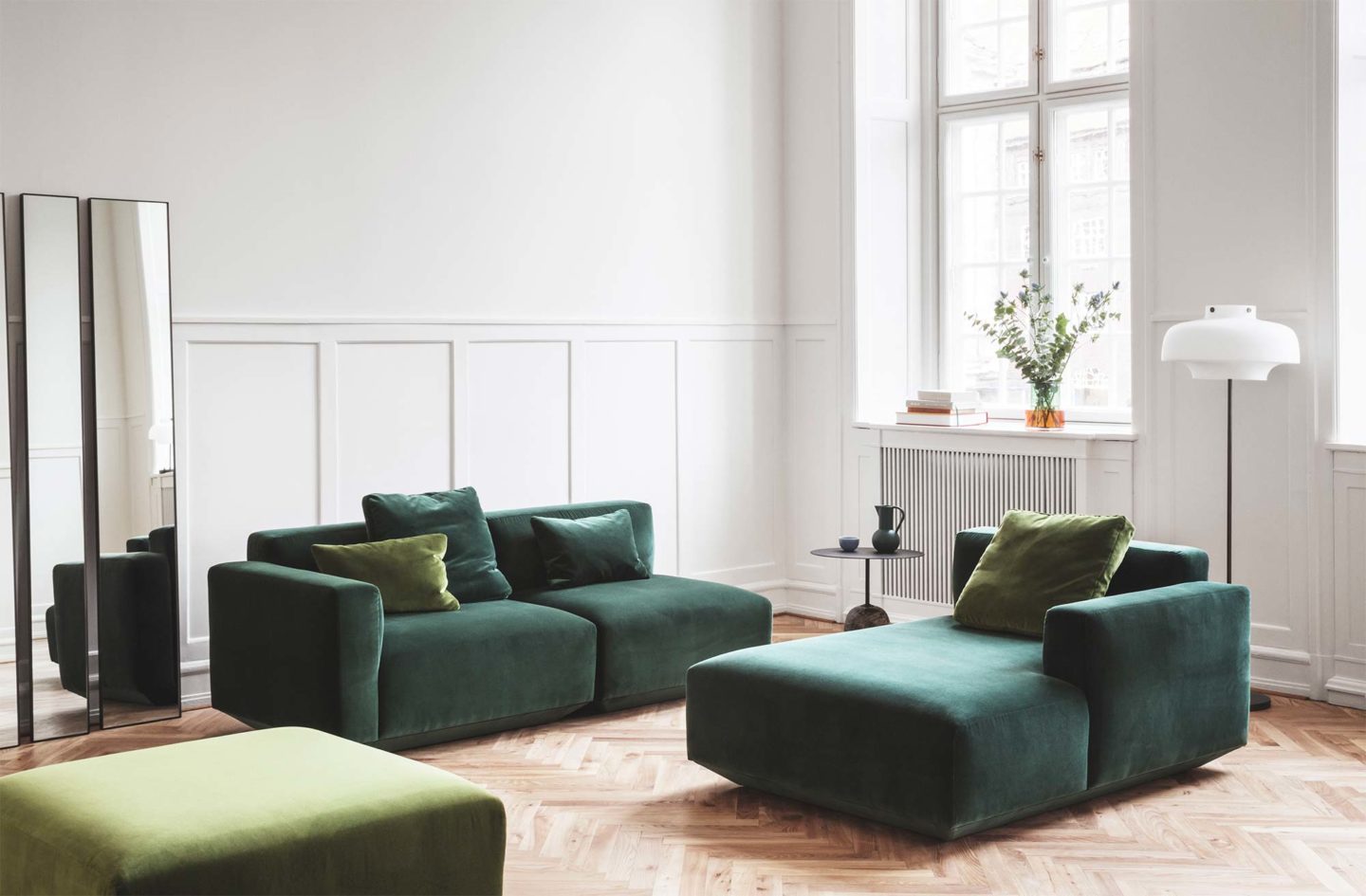 Canapé vert : 24 idées déco pour un salon esprit nature