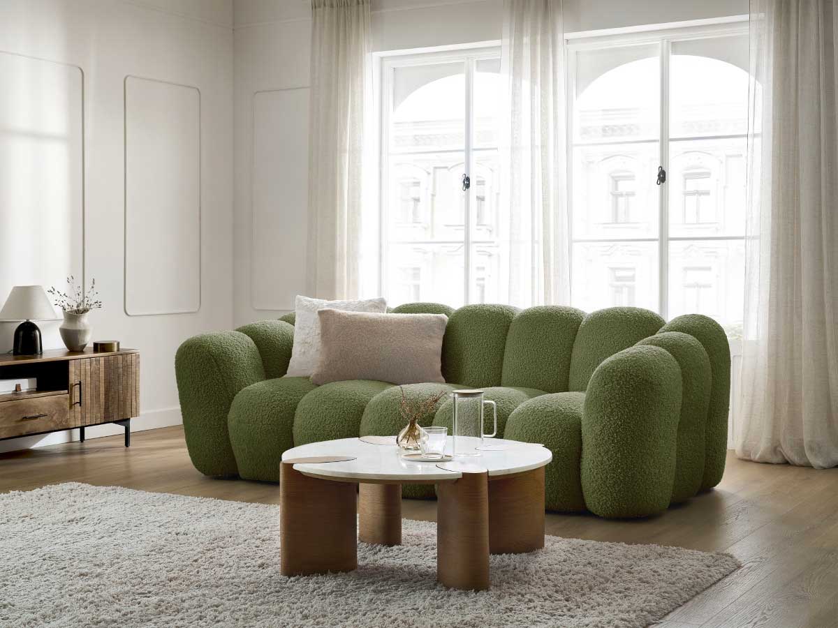 Canapé vert : 24 idées déco pour un salon esprit nature