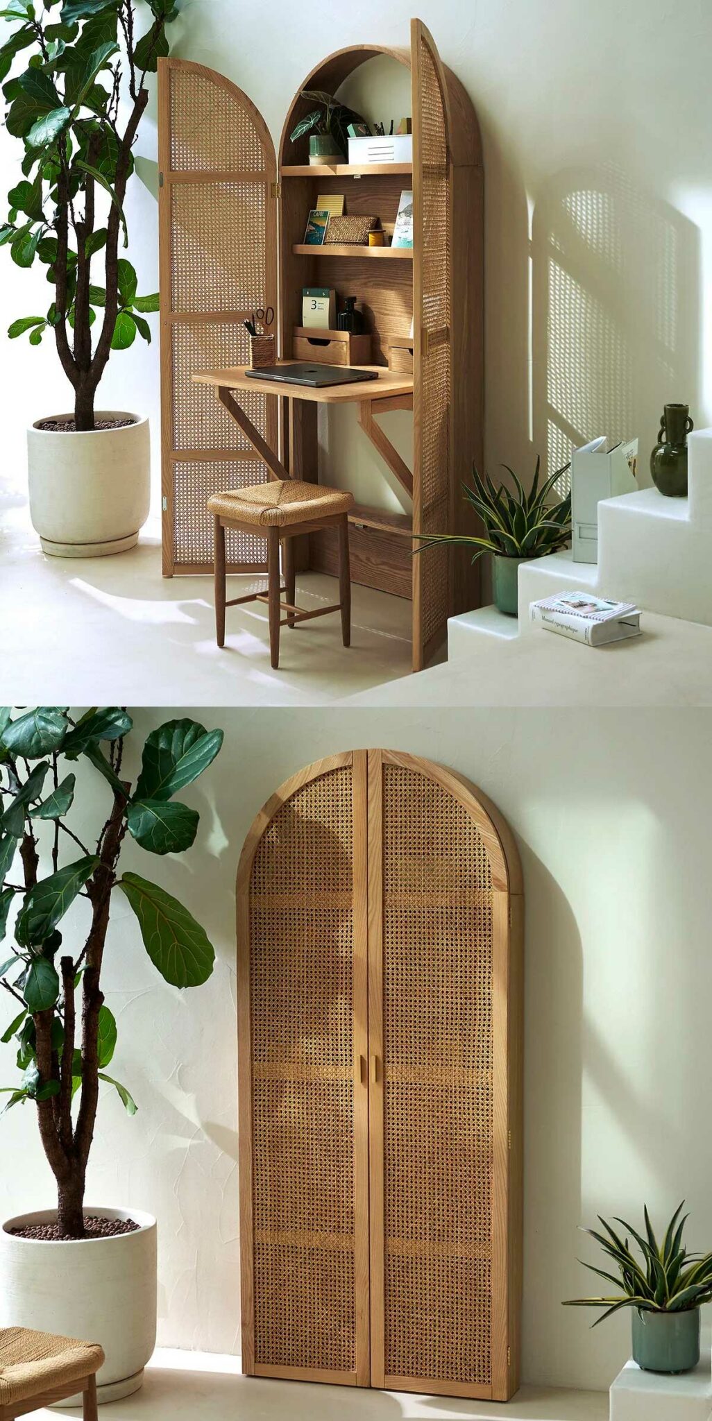 Bureau mural rabattable : 26 meubles pliables escamotables