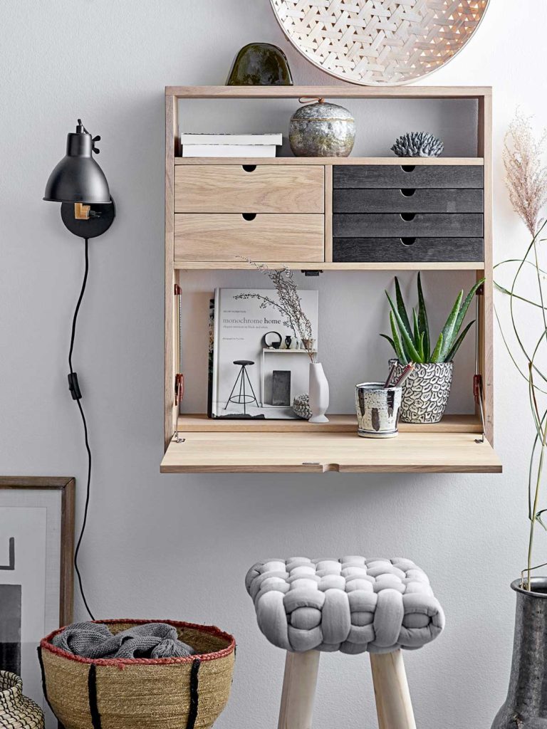 Bureau mural rabattable : 20 meubles pliables astucieux