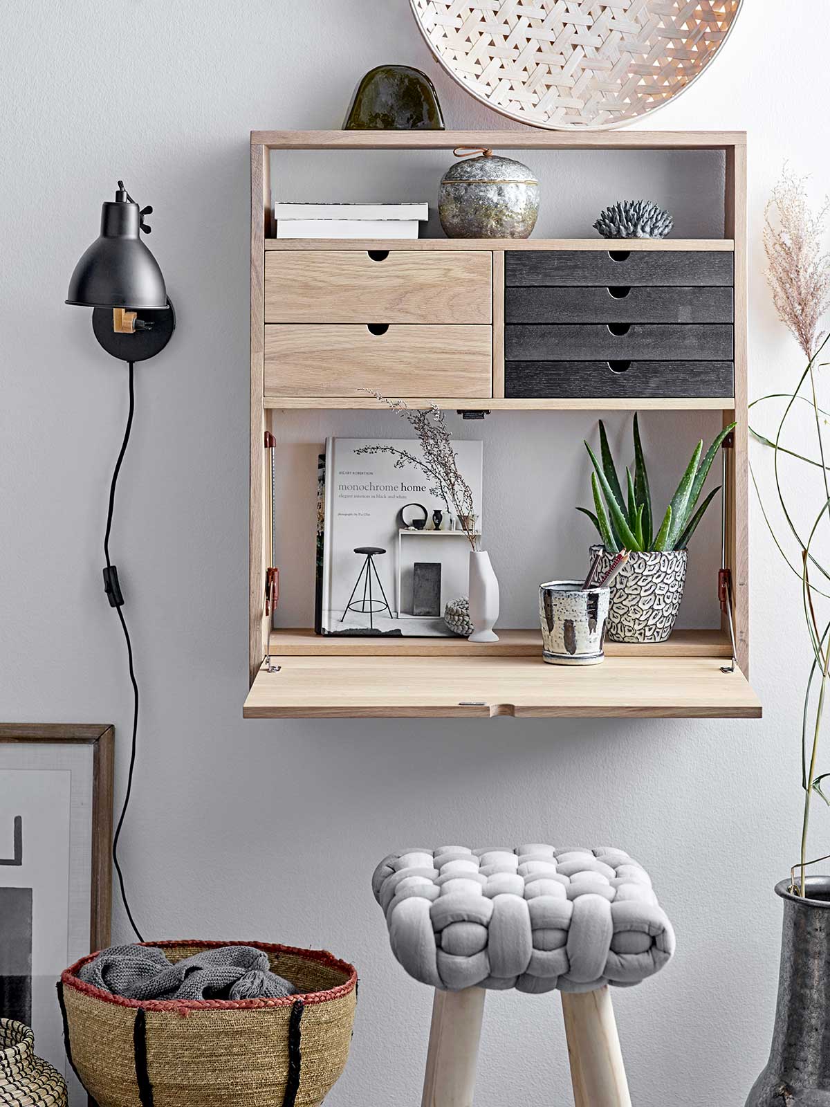 Bureau mural rabattable : 20 meubles pliables astucieux