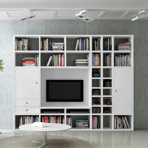 Meuble TV bibliothèque : 20 idées déco pour le salon