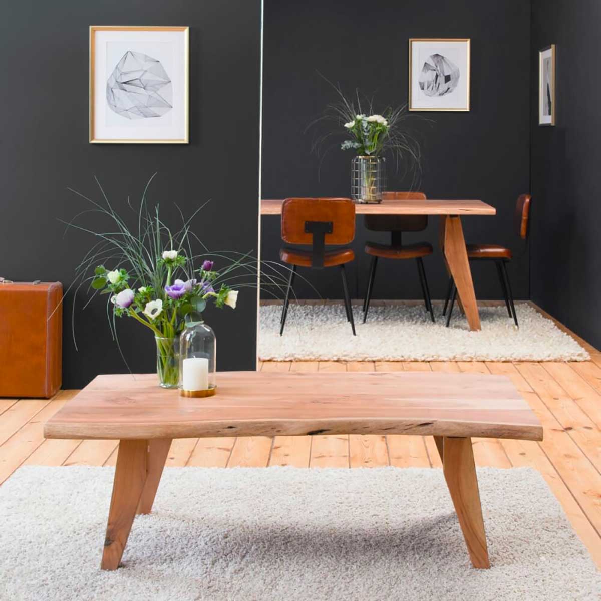 Table basse bois massif : 19 idées déco pour le salon