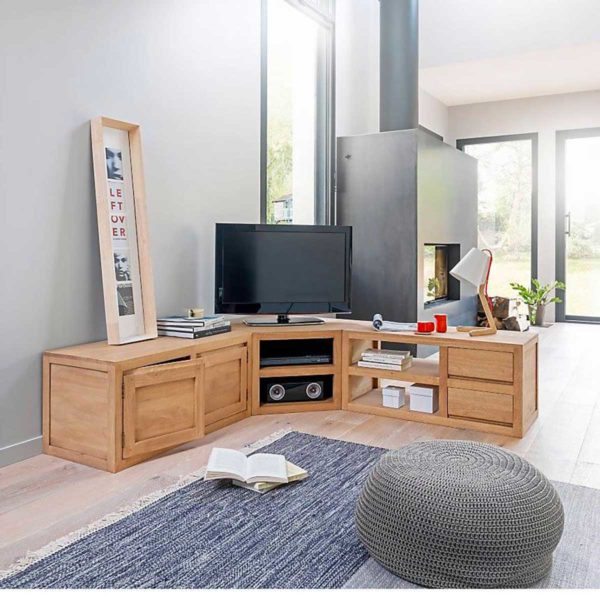 Meuble TV d'angle : 20 modèles astucieux pour le salon