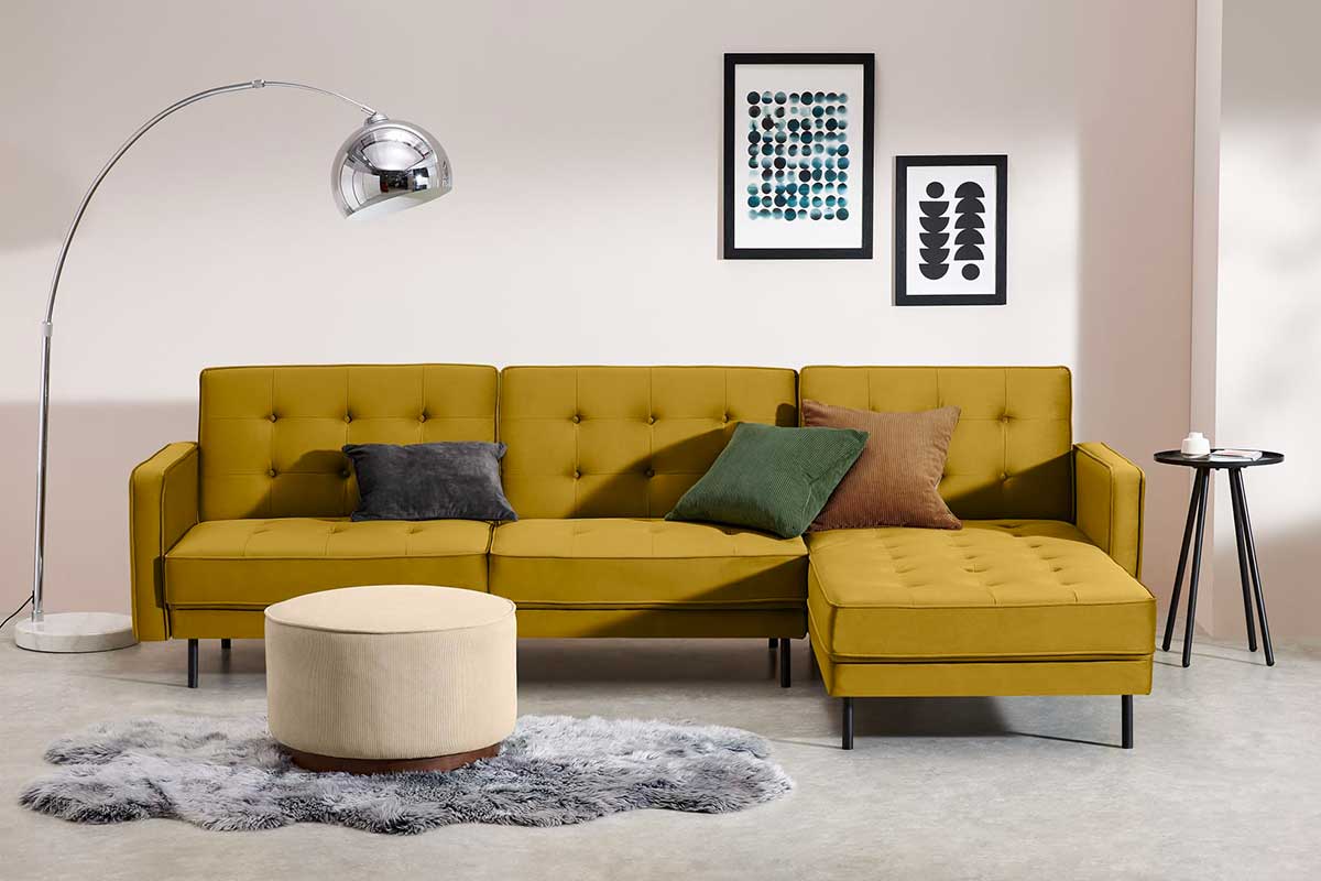 Canapé avec méridienne : 19 idées déco pour le salon