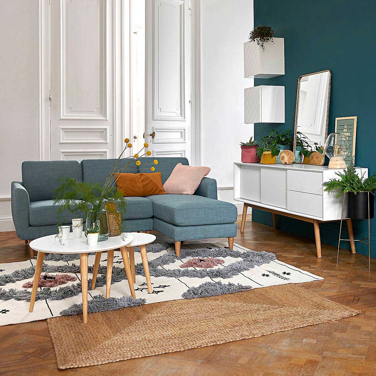 Canapé avec méridienne : 19 idées déco pour le salon