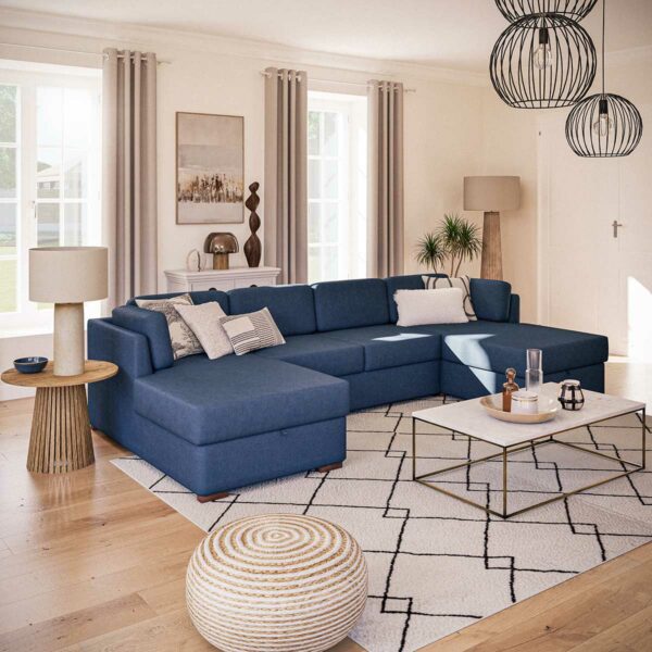 Canapé bleu : 29 idées déco pour sublimer votre salon