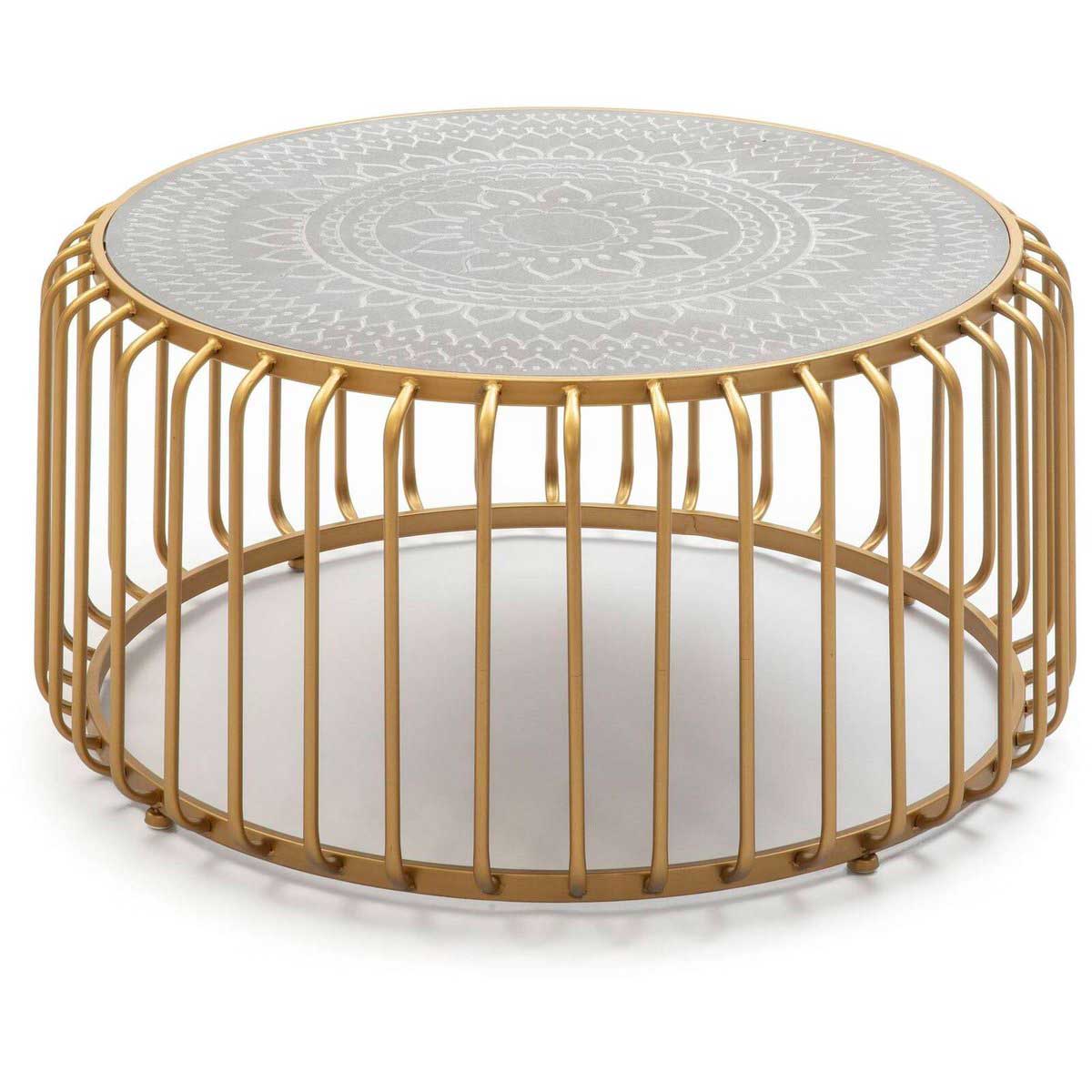 Table Basse Dore Pas Cher